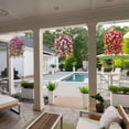 Artificial Hanging Morning Glory Silk Flower Baskets Mix Purple Outdoor ...