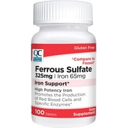 Fergon High Potency Iron Supplement Tablets with Ferrous Gluconate ...