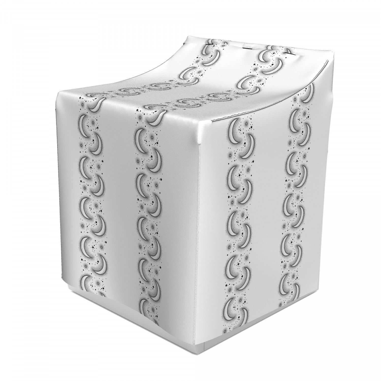 Half Moon Washer Cover, Rhythmic Minimalist Dots Arrangement Vertical ...