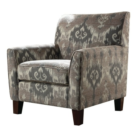 Acme Cyndi Accent Arm Chair in Ikat Pattern Fabric - Walmart.com