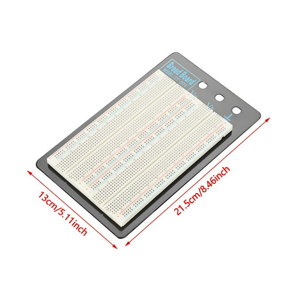 Solderless Breadboard, Plug-in Breadboard Breadboard, 1660 Points Holes ...