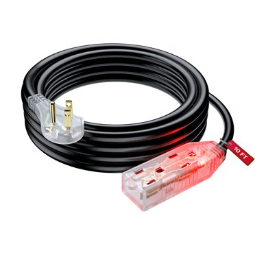 SlimLine 2243 Flat Plug 8' Extension Cord, 3-Wire, Black - Walmart.com