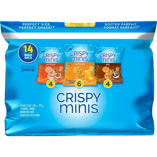Quaker Crispy Minis Croustilles de riz Emballage multiple 14ct - Walmart.ca