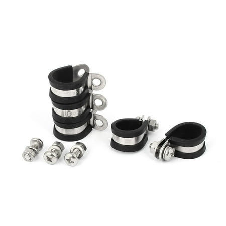 5pcs 18mm P Clips EPDM Rubber Lined Mounting Bracket for Pipe Tube ...
