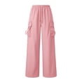 Favoffer Women's Work Pants Petite Straight Leg Full Length Side ...