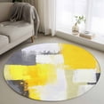 Area Rug 48in, Yellow Gradient Color Block Graffiti Art Floor Carpet ...