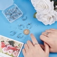 20pcs Half Round Blank Dome Finger Ring Set - Stainless Steel Simple ...