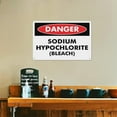 Danger Sodium Hypochlorite Bleach Sign 8"x12" - Aluminum Tin Warning ...