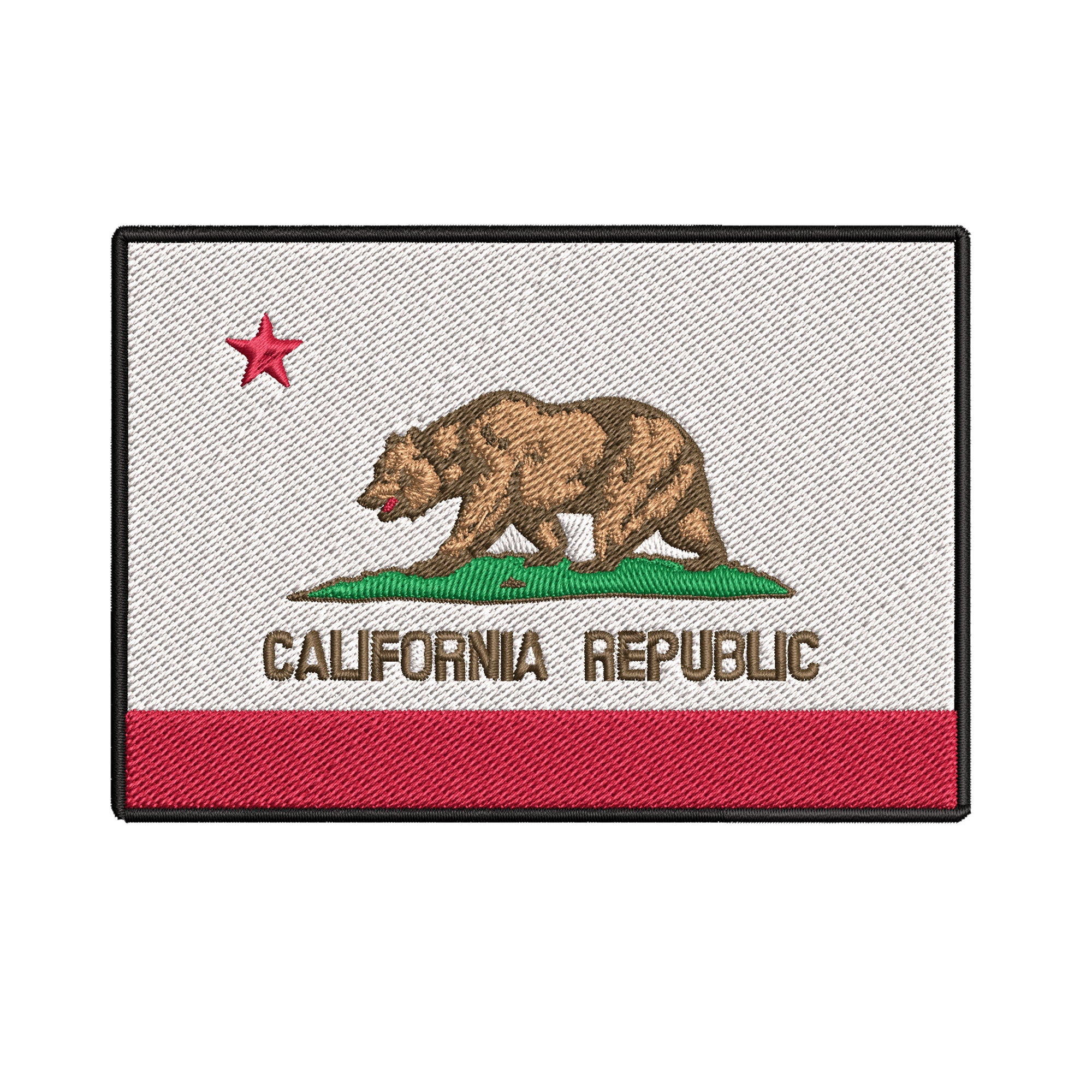 California Republic Flag Embroidered Iron-on Patch - Walmart.com