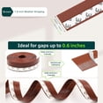1.0in Brown Weather Stripping Door Seal - Flexible , , Seals Small Gaps ...