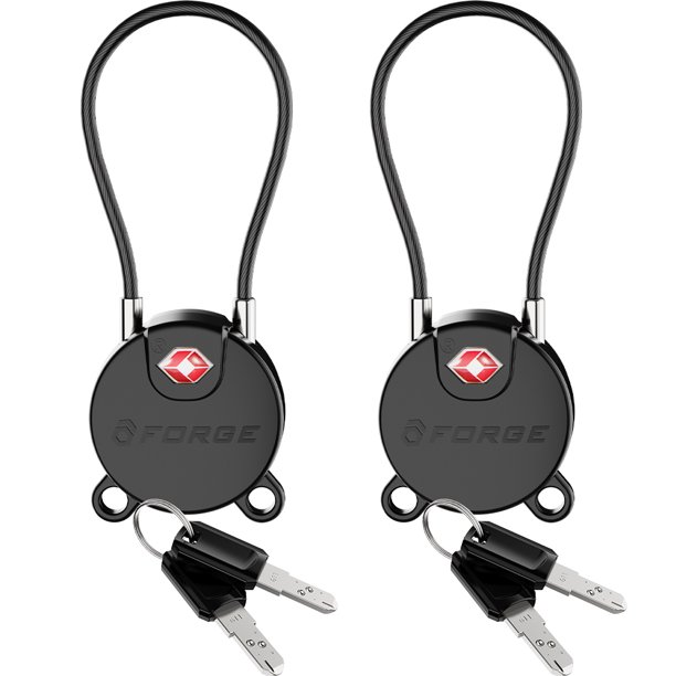Forge TSA Approved Luggage Cable Key Locks Ultra-Secure Dimple TSA006 ...