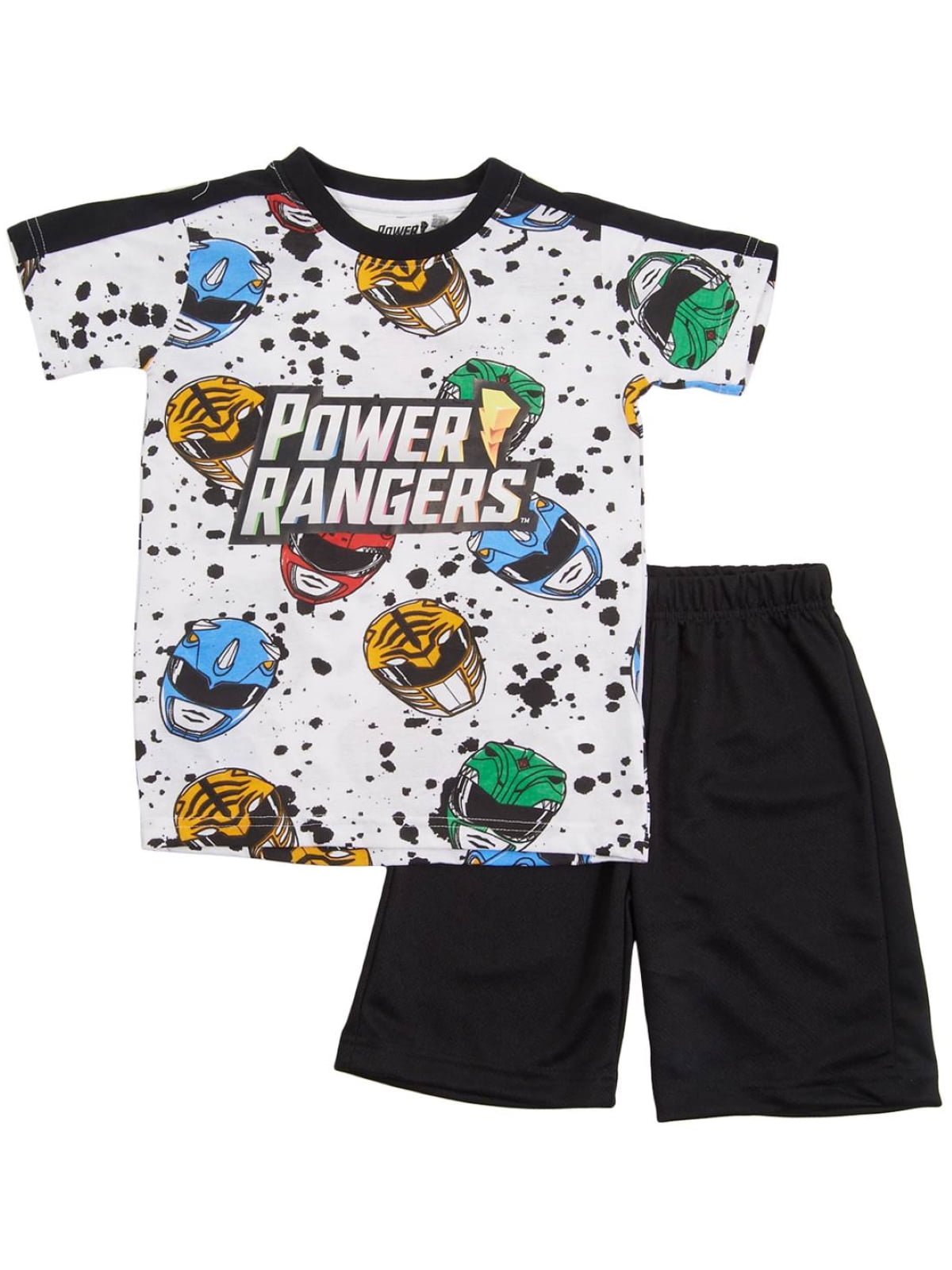 Power Rangers Boys' Allover Print T-Shirt and Mesh Shorts Set (Little ...