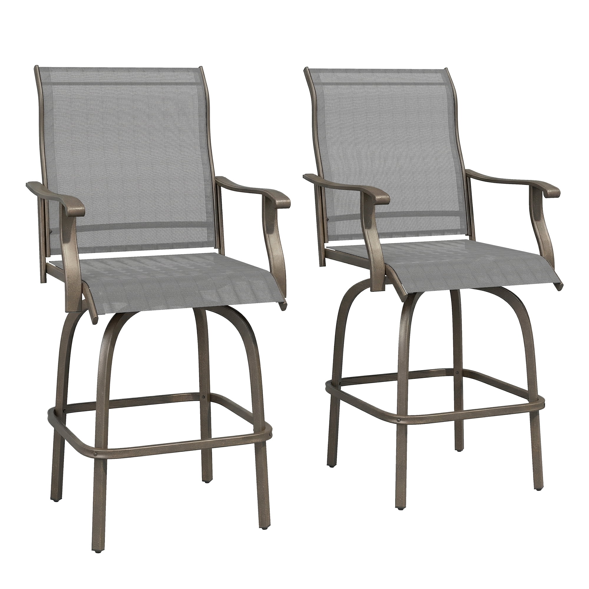 Click here for Outsunny Outdoor Swivel Bar Stools Set Of 2 With H... prices