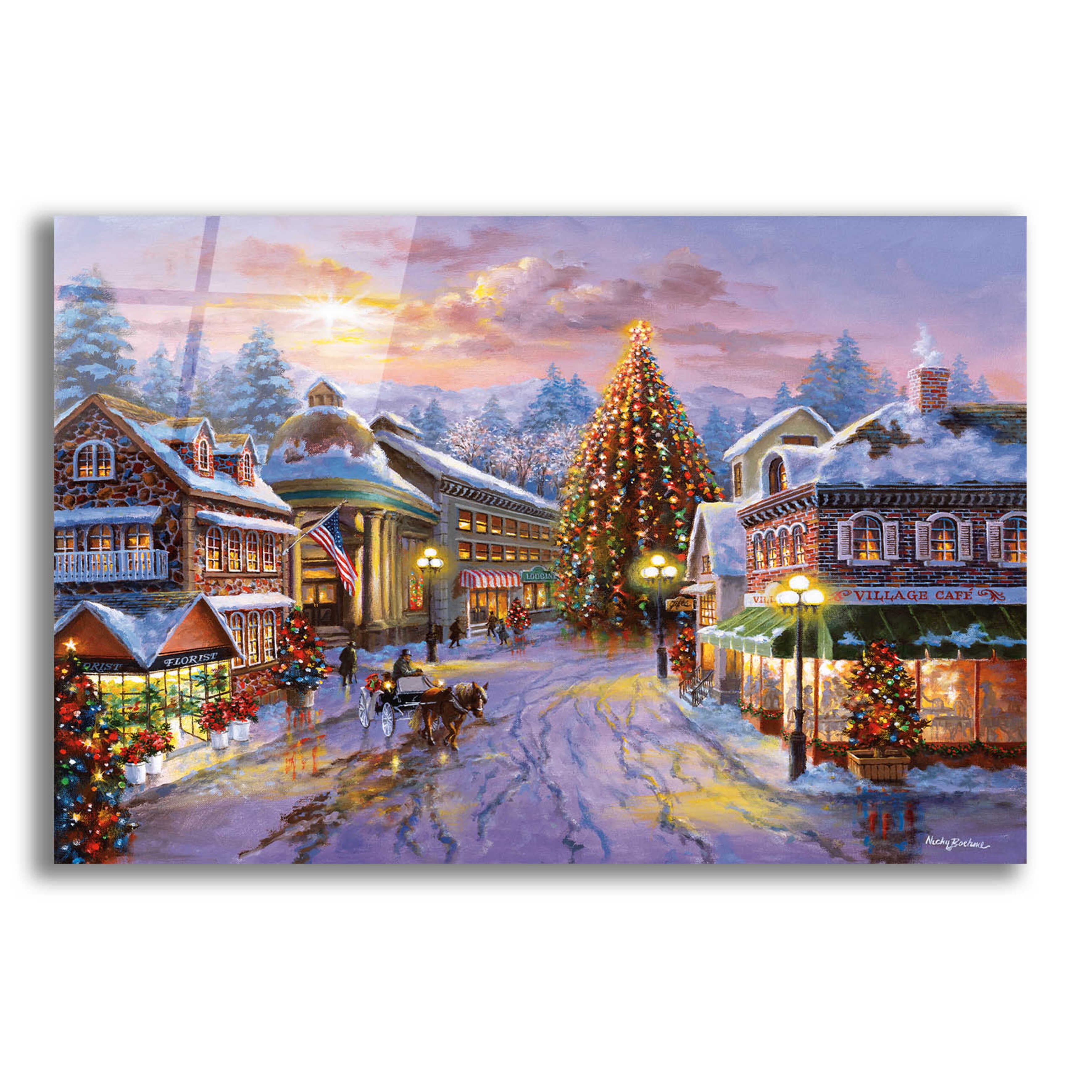 Epic Art 'Christmas Eve' by Nicky Boehme, Acrylic Glass Wall Art, 24 ...
