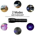 2 IN 1 LED Flashlight UV + white Zoomable LED Flashlight Detection Lamp ...