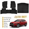 Floor Mats and Cargo Trunk Liner Set All-Weather Black 4D TPE for ...
