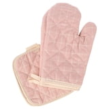 NICEEC Large Cute Pink Oven Mitts and Pot Holder Sets, 4 pcs Heat ...