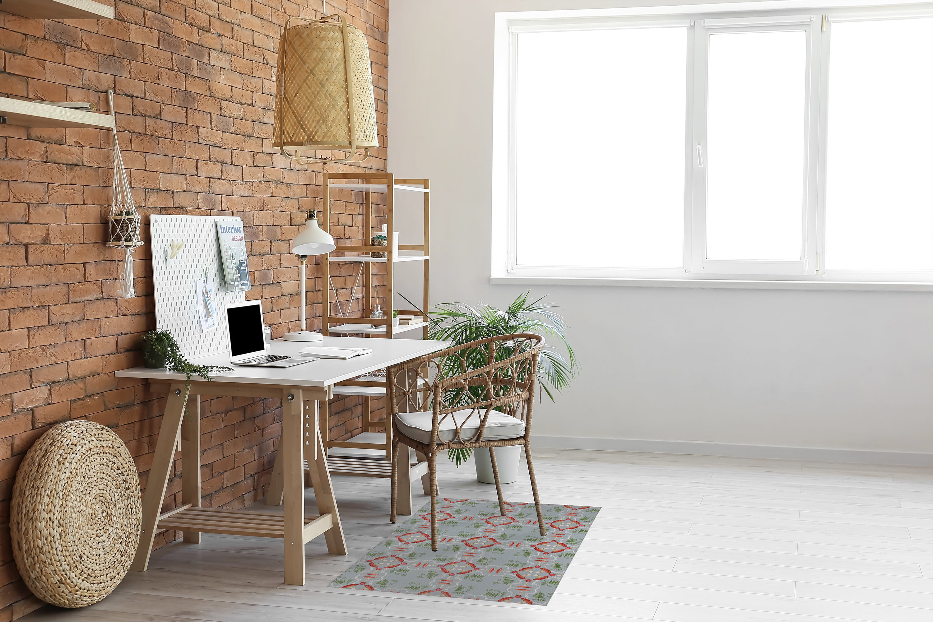 MUSHROOM TILE SLATE SQUARE Office Mat By Kavka Designs - Walmart.com