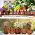 Amber Glass Bud Vases Set of 20, Small Flower Vases for Wedding ...
