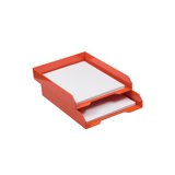JAM Paper Stackable Front Loading Letter Tray Letter Size Orange ...
