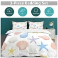 Starfish Seashell Pattern 3D Set Duvet Cover Quilt Cover Theme for ...