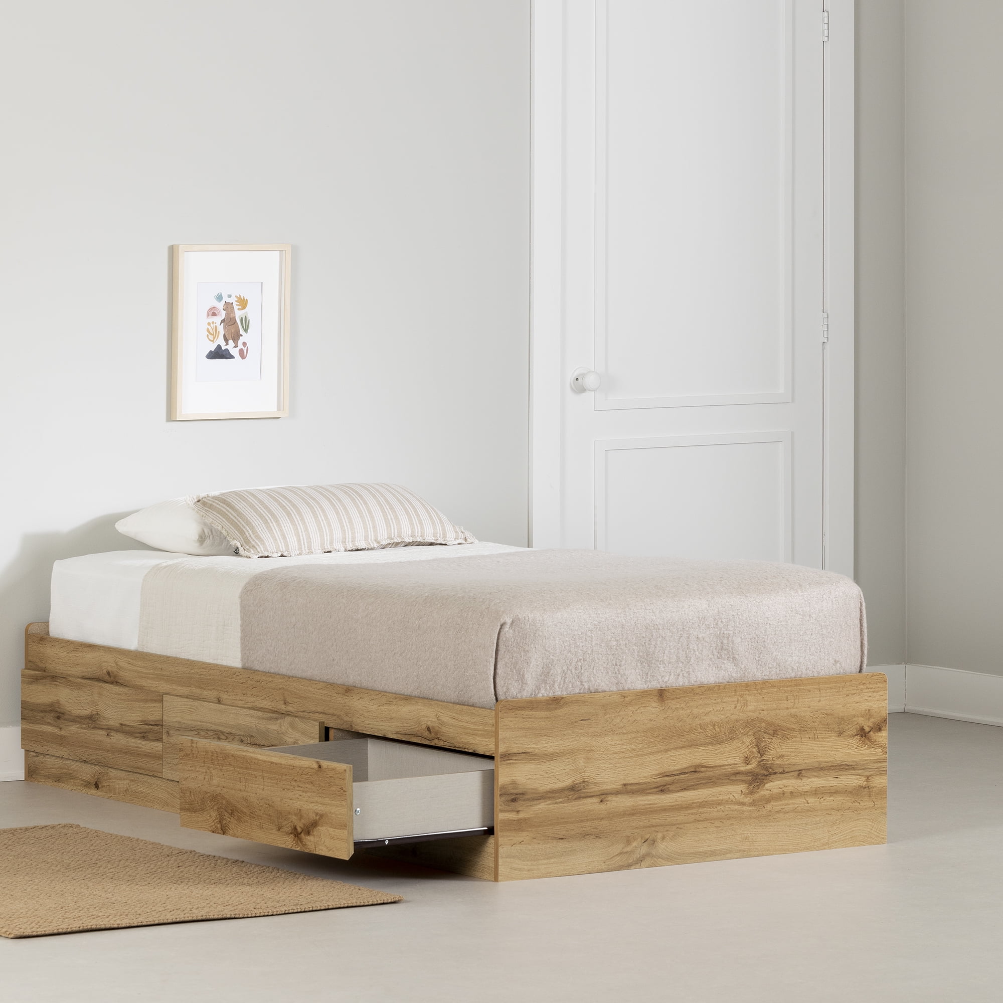 Click here for South Shore Tassio Twin Mates Bed With 3 Drawers... prices