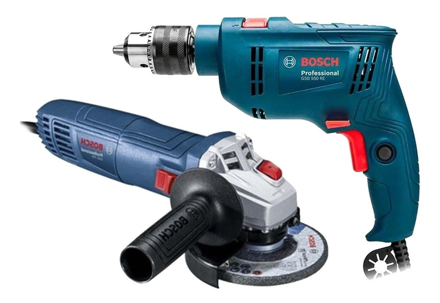 Combo Rotomartillo y Esmeril Bosch GSB 550 RE 550W y GWS 700 700W ...