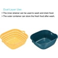 6 Pieces Colander Bowl Strainers Set, Kitchen Double Layered Drain ...