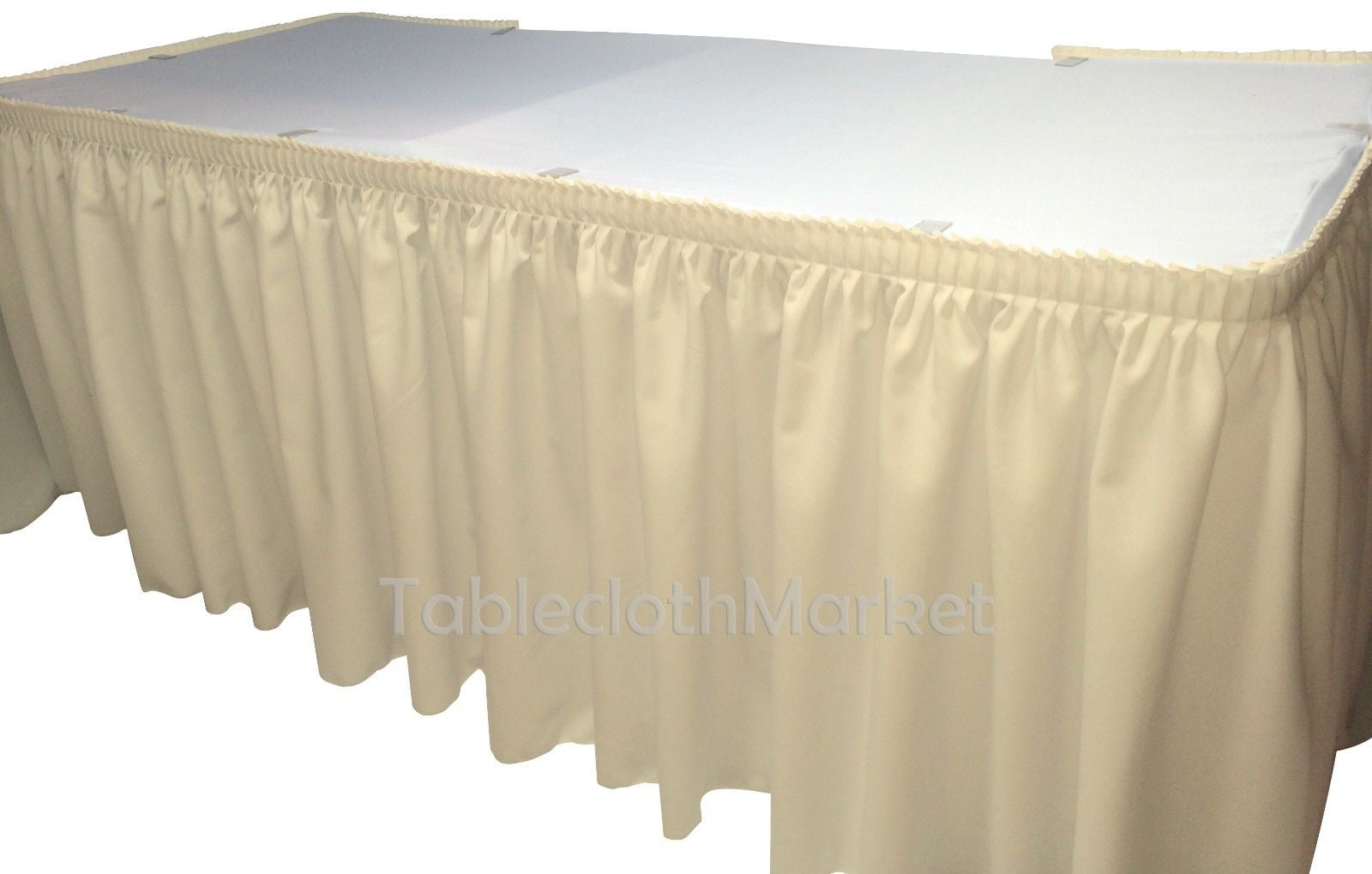 POLYESTER PLEATED TABLE SET SKIRT skirting Catering Trade Show Dj set ...