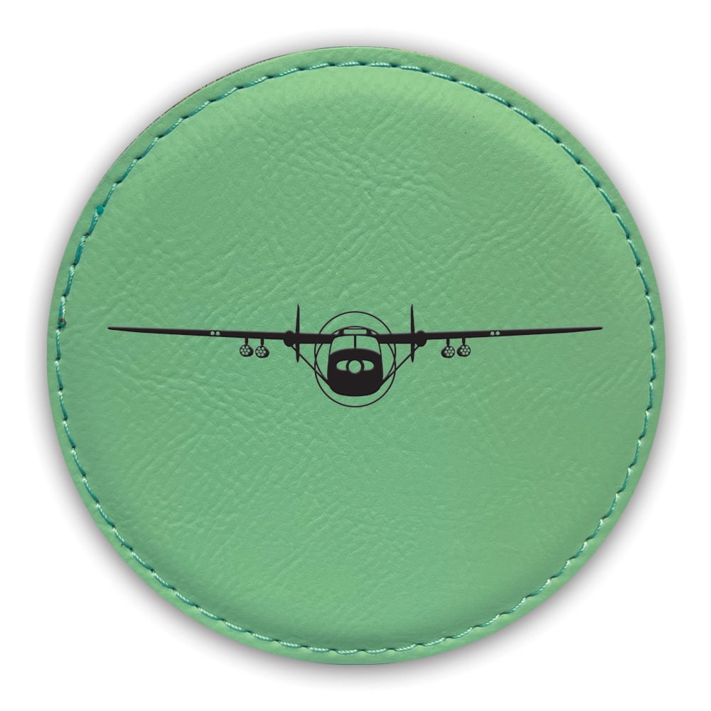 O-2 Skymaster Coaster Laser Engraved Leatherette - Round Coasters ...