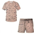 Geometric Mathematical Formulas 3d Digital Printing T Shirt Mens