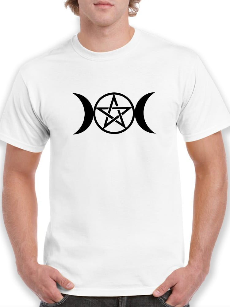 Symbol Witch Star And Moons Graphic Men White T-Shirt, Male x-Large ...