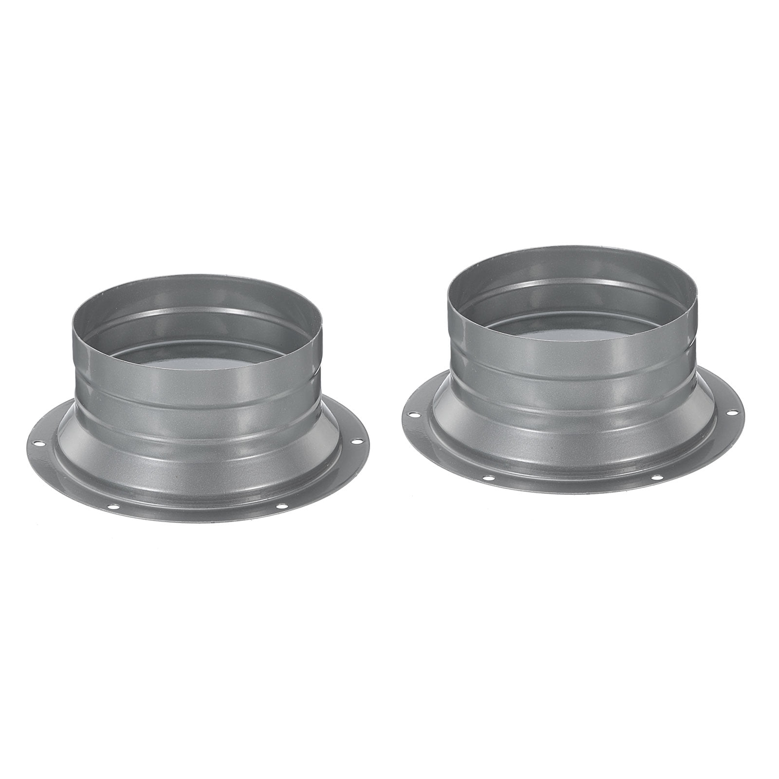 Uxcell 4 Inch Duct Connector Flange Metal Fitting Straight Pipe Flange ...
