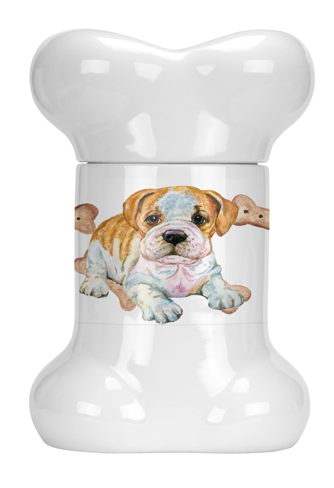 English Bulldog Puppy Bone Shaped Treat Jar - Walmart.com