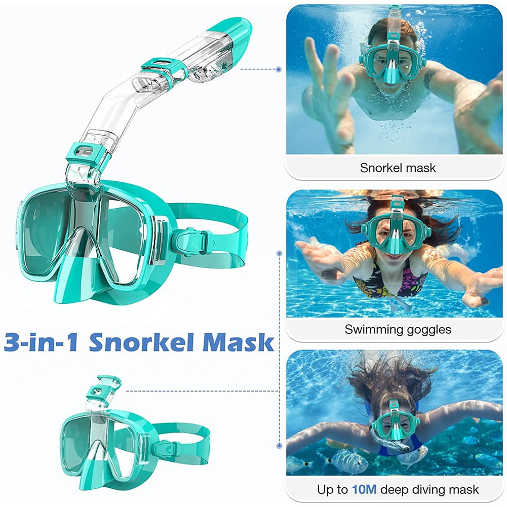 Click here for Unbranded Snorkel Mask Foldable Diving Mask Set Wi... prices