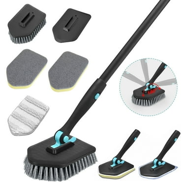 Baseboard Cleaner Tool 2 Reusable Cleaning Pads Handle No-Bending Mop ...