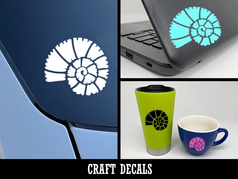 Spiral Ammonite Fossil Marine Mollusk Craft Vinyl Indoor Outdoor Decal ...