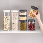 1.9/2.5L Food Storage Box Clear Container With Pour Lids Kitchen Food ...