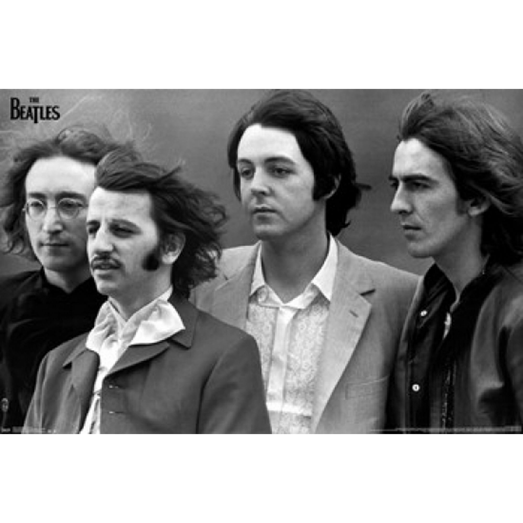 Beatles Black And White Poster