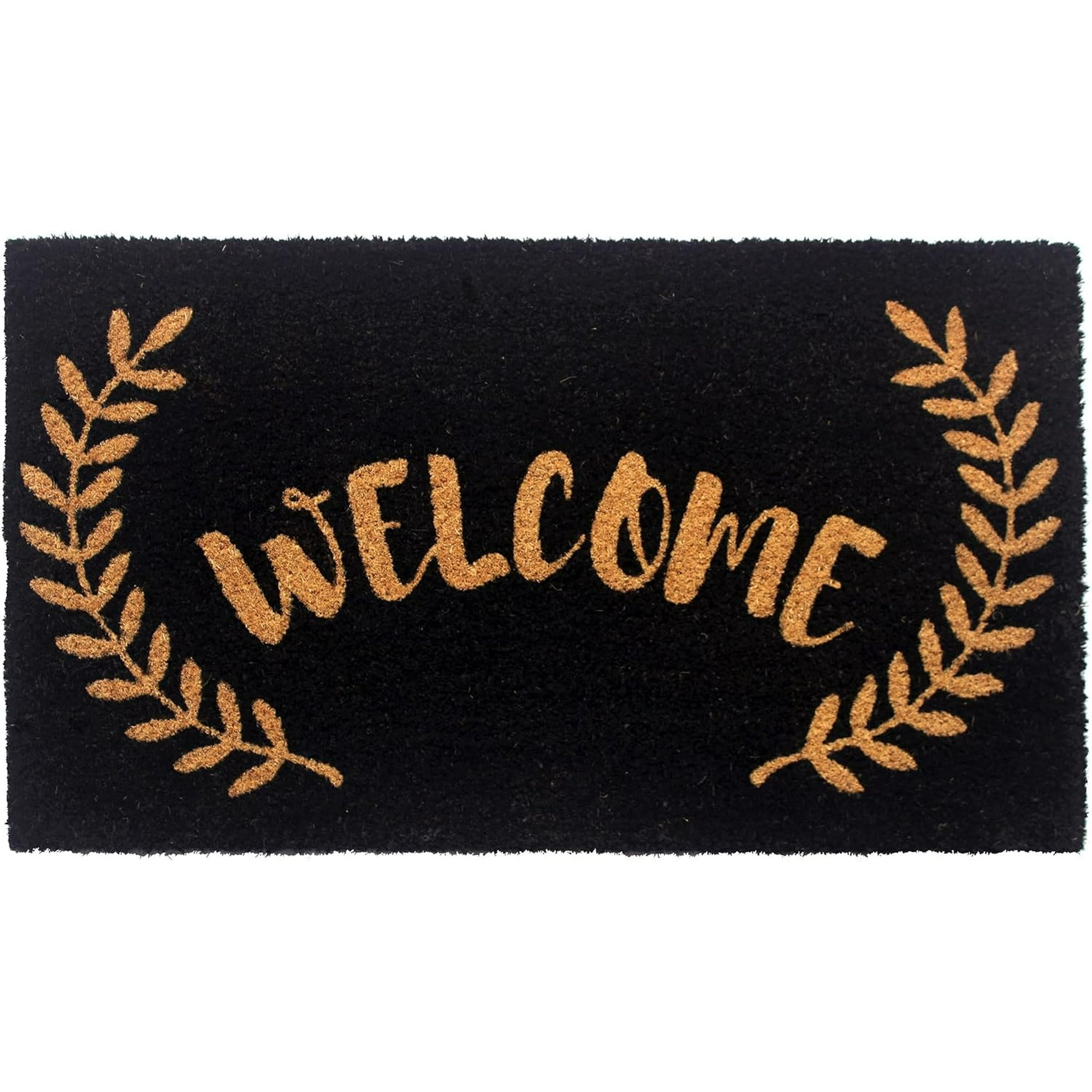Click here for Urbanooks Welcome Black Coir Doormat  30X17 Large... prices