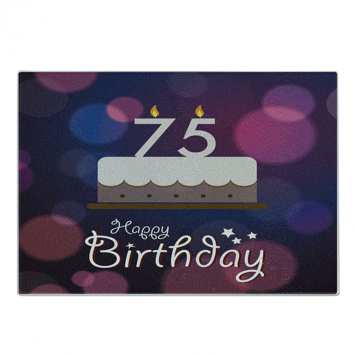 75th Birthday Cutting Board, Abstract Background with Graphic Design ...