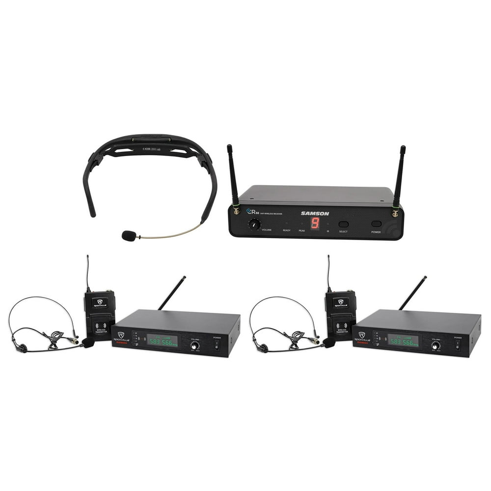 Samson Airline 88 Headset Wireless UHF Microphone Fitness System+2 ...