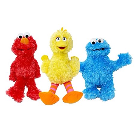 Sesame Street Plush Toys, Cookie Monster, Big Bird Doll ,and Elmo with ...