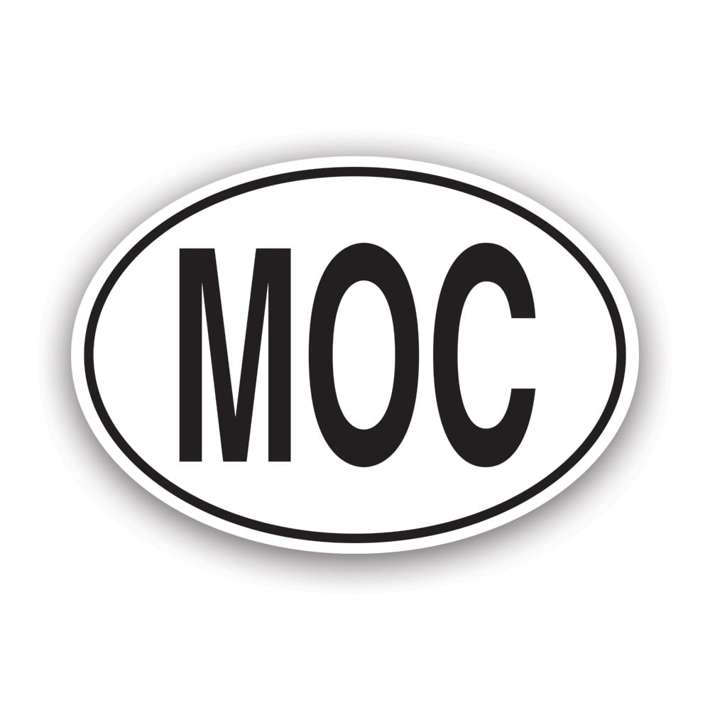MOC Mozambique Country Code Oval Sticker Decal - Self Adhesive Vinyl ...