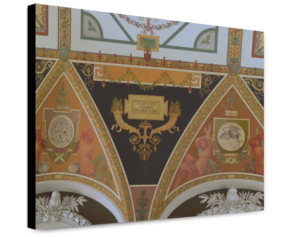 Canvas Print: Second Floor Corridor. Printers' Marks+columns. View Of ...