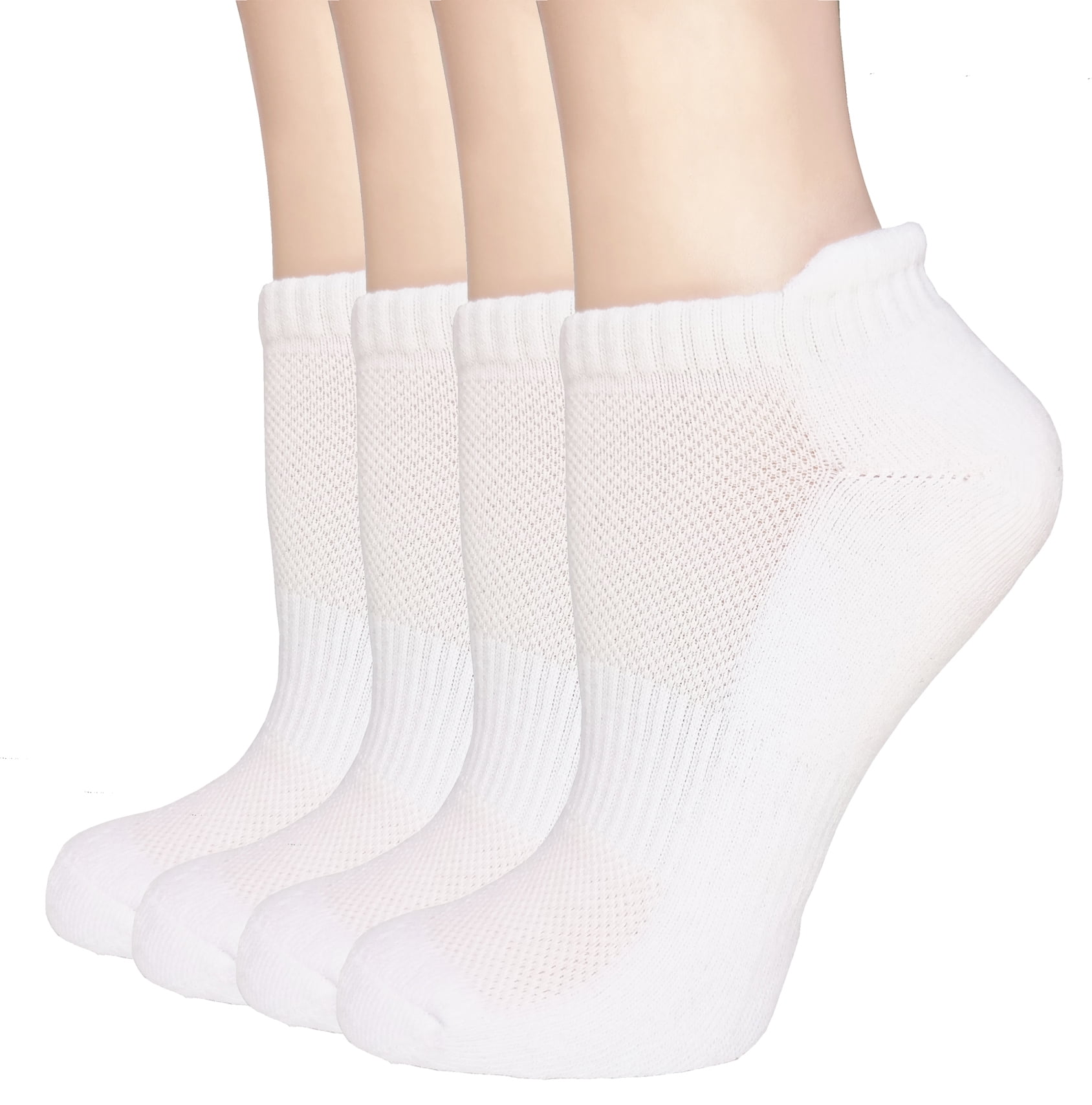 FORMEU Womens Comfort Cotton Ankle Socks 4 or 6 Pairs Soft Moisture ...