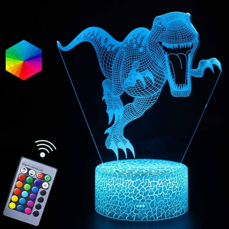 Dinosaur Tyannosaurus Night Lights Gifts 3D Optical Illusion LED Lamp ...