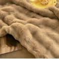 Fleece Pit Throw Blanket, 59x39 inches Soft Warm Fluffy Cream Solid ...