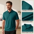 CIENVNSTG Breathable Quick Dry Ice Silk Polo Shirts Mens Short Sleeve ...