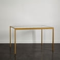 Urban Shop Tempered Glass and Metal Dining Table, Large - Walmart.com